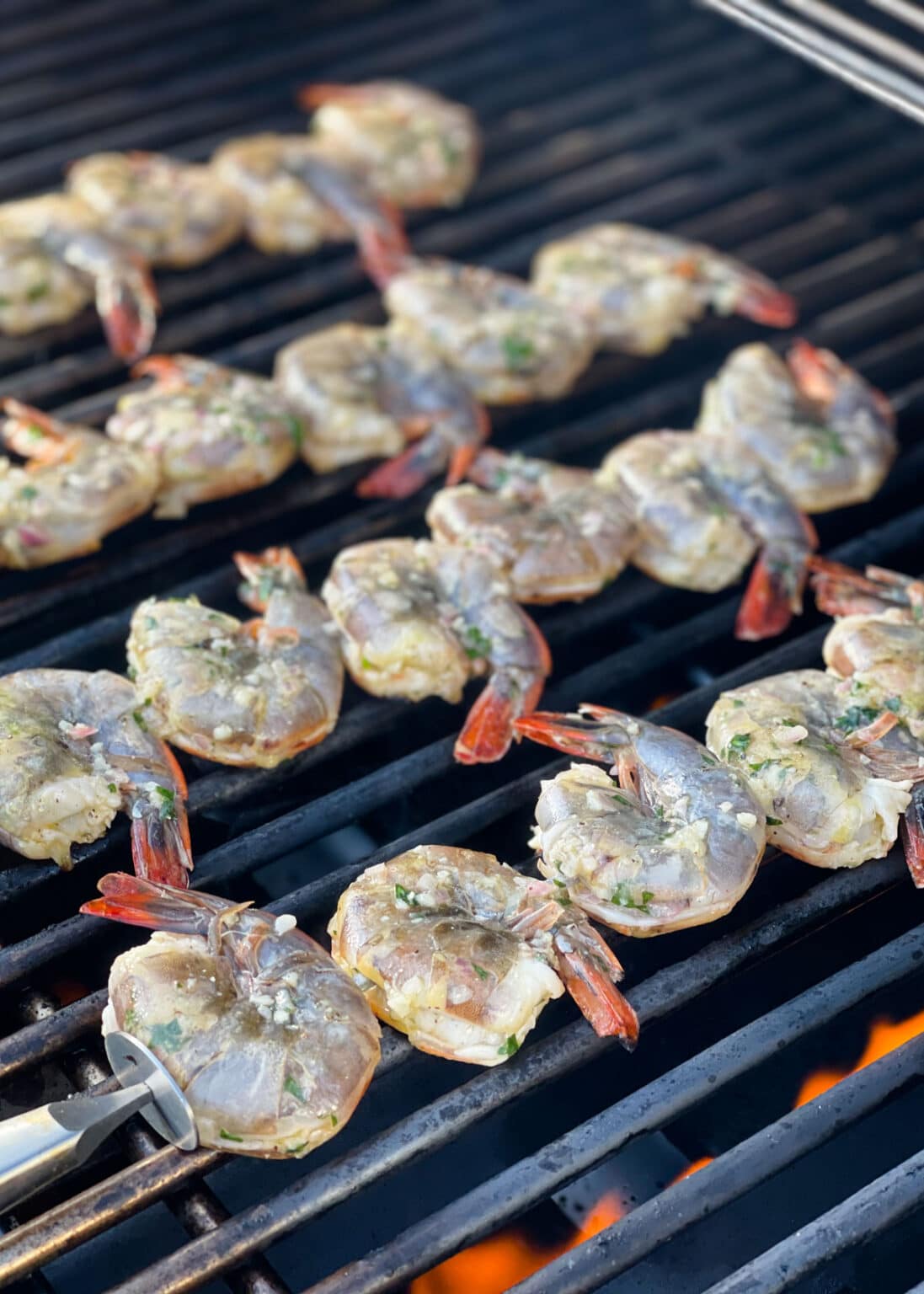 Grilled Shrimp Scampi with Lemon-Garlic Butter - Striped Spatula
