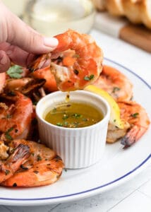 Grilled Shrimp Scampi with Lemon-Garlic Butter - Striped Spatula