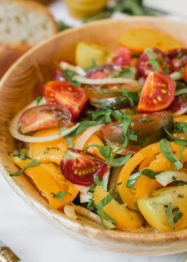Heirloom Tomato Salad (Josephine's Recipe) - Striped Spatula