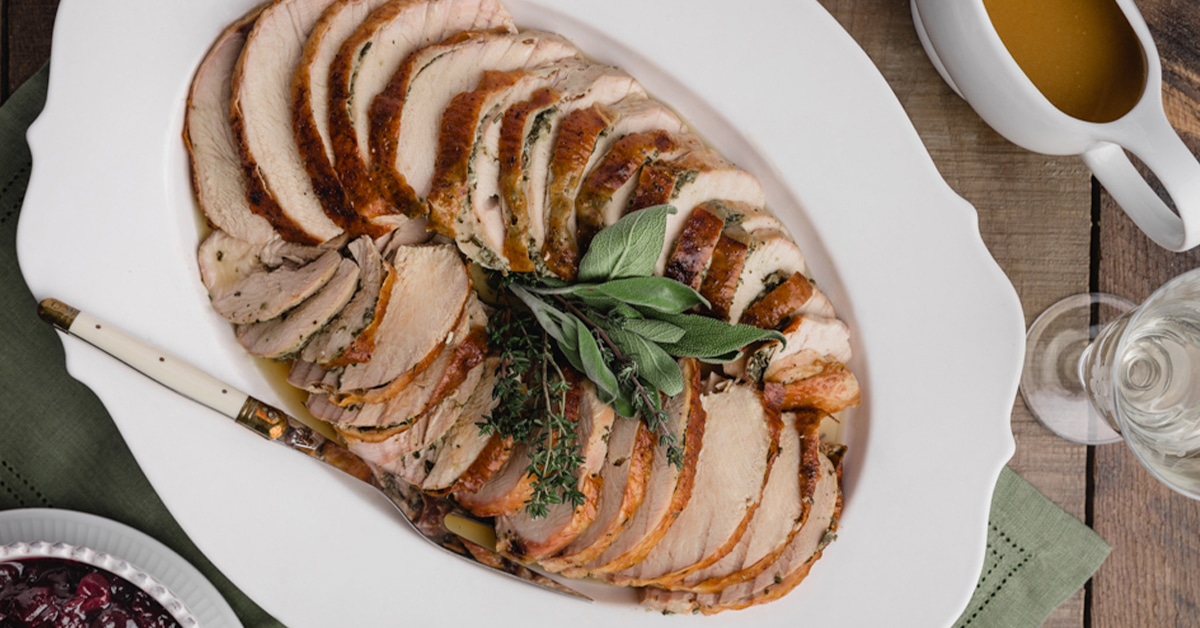 Roasted Turkey Breast with Herb Butter | Striped Spatula