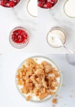 No Bake Cheesecake Cups with Graham Crumble Topping - Striped Spatula