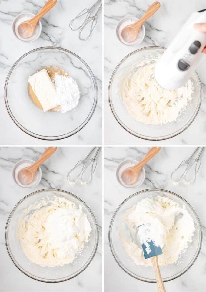 No Bake Cheesecake Cups with Graham Crumble Topping - Striped Spatula