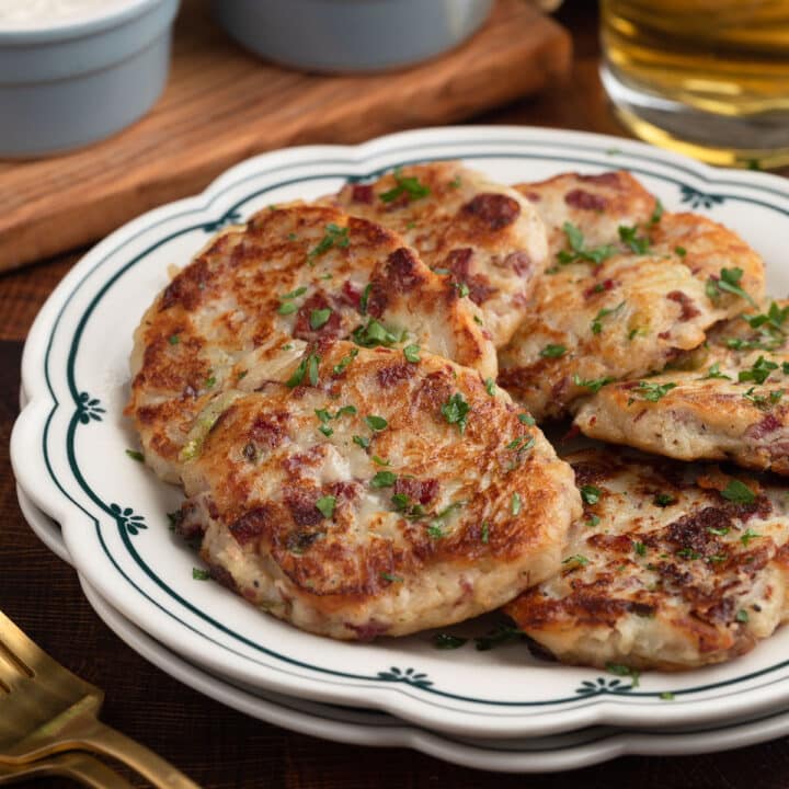 Corned Beef and Potato Cakes - Striped Spatula