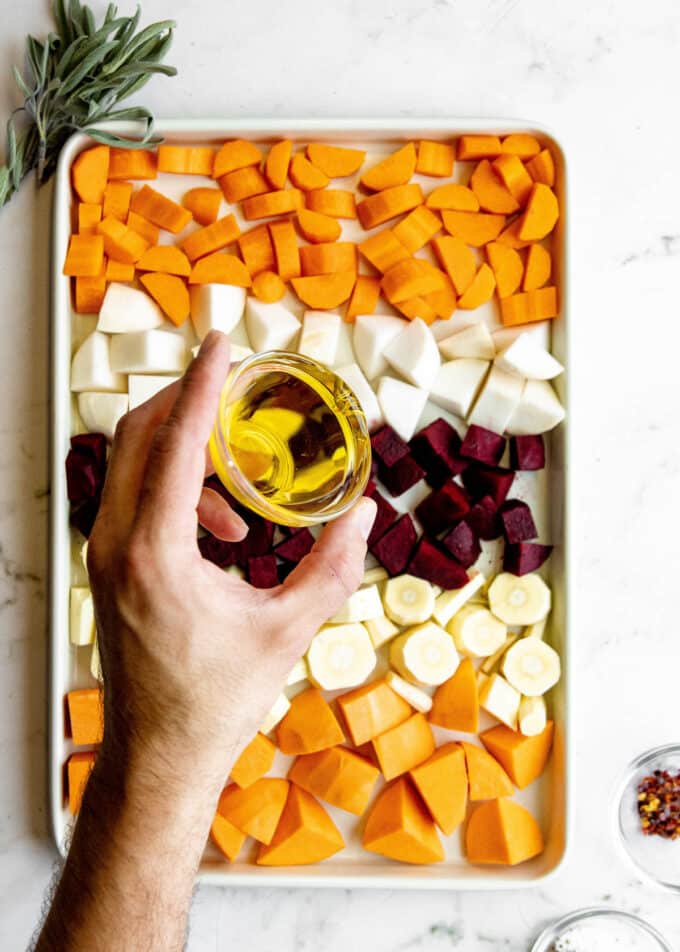 Roasted Root Vegetables - Striped Spatula