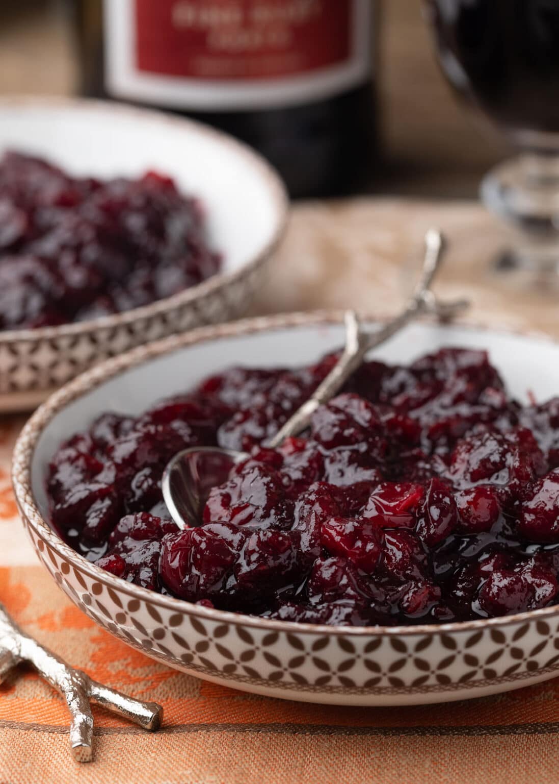 Cranberry Sauce with Port Wine - Striped Spatula