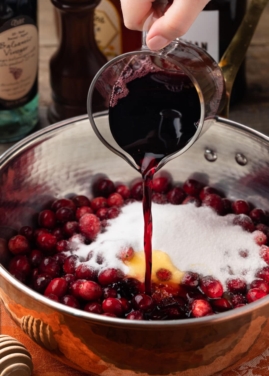 Cranberry Sauce with Port Wine - Striped Spatula