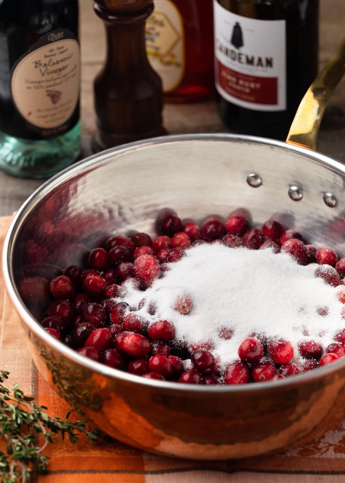 Cranberry Sauce with Port Wine - Striped Spatula
