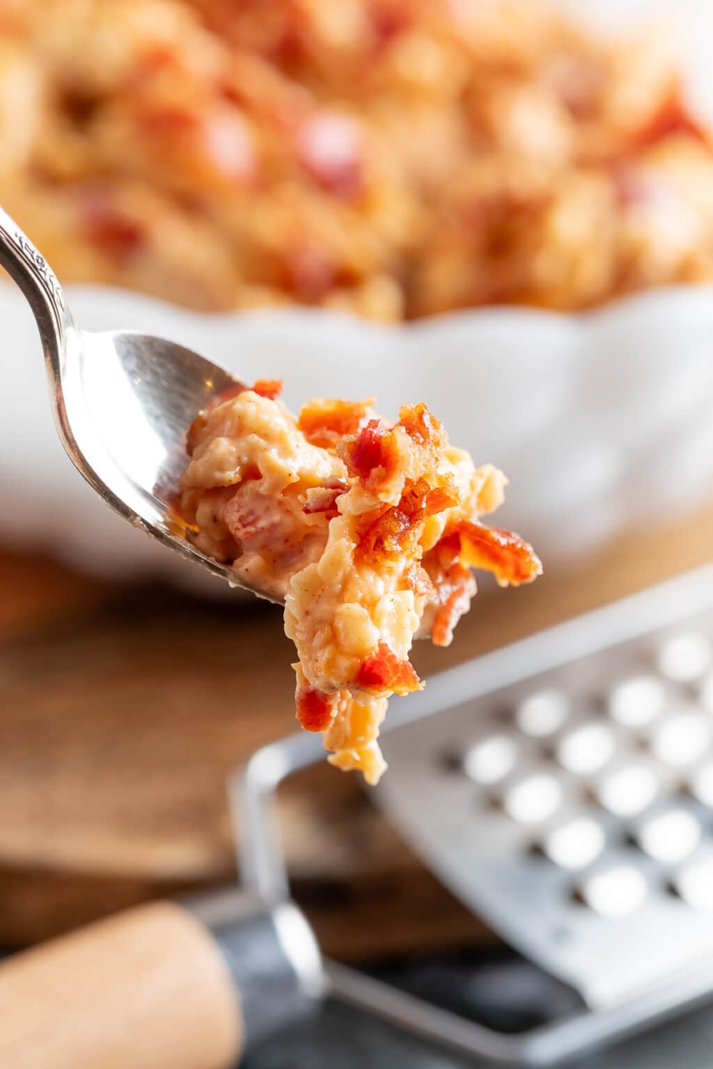 Smoky Bacon Pimento Cheese - Striped Spatula