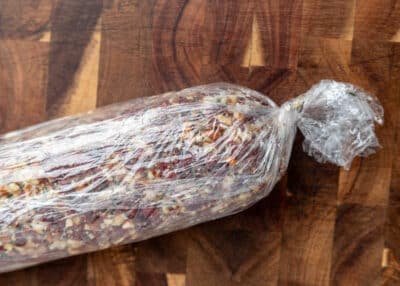 Cranberry Goat Cheese Log with Pecans - Striped Spatula